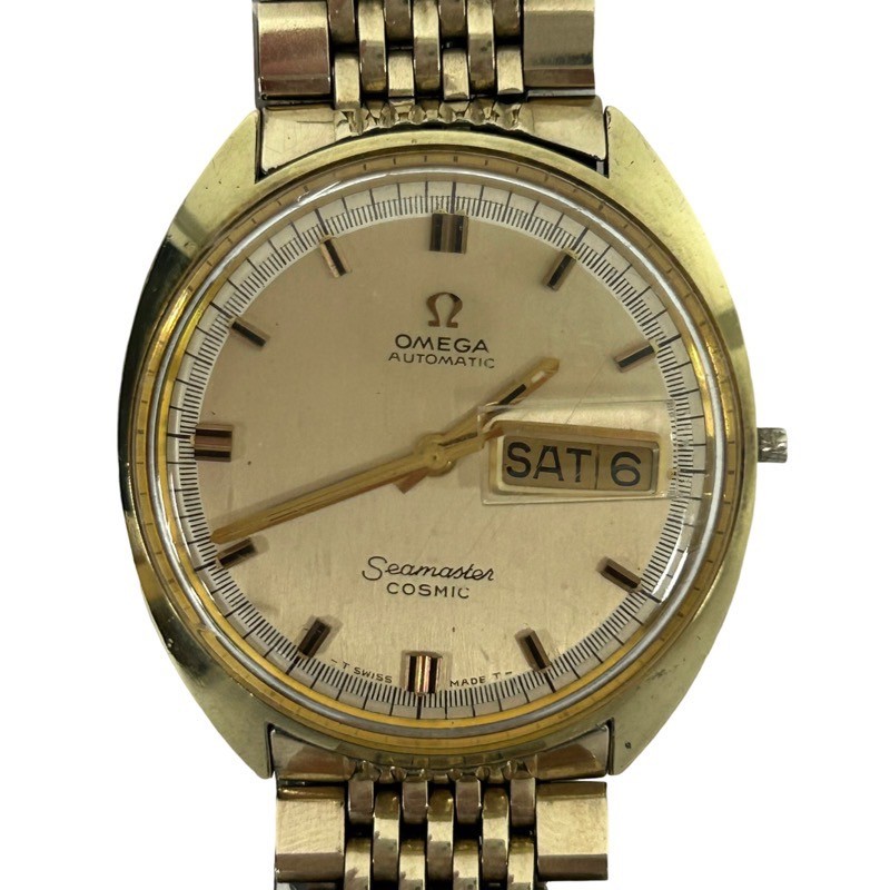 【楽天市場】OMEGA オメガ シーマスター コスミック 166036-TOOL 107 腕時計メンズ 自動巻き ゴールド文字盤 動作品 ...