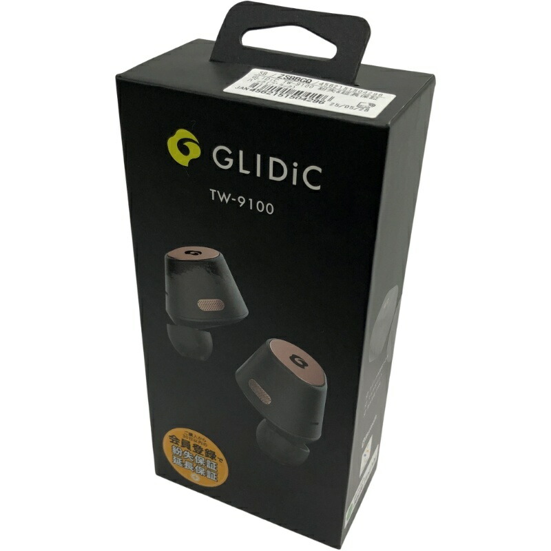 【楽天市場】GLIDiC グライディック 完全ワイヤレスイヤホン TW-9100 ブラック ワイヤレスイヤホン イヤホン 【新品/本体未開封】 22506K426：質屋アシスト楽天市場店