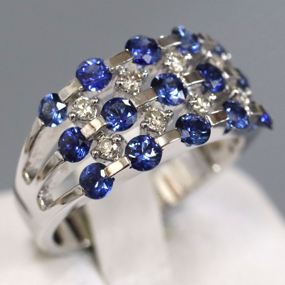 【楽天市場】【中古】K18WGサファイアダイヤモンドリング S1.52 D0.20 6.7g #12.5：鴫原質店 楽天市場店