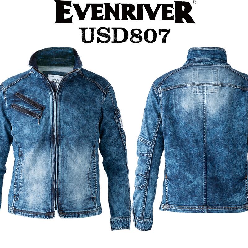 【楽天市場】ストレッチ デニムジャケット イーブンリバー USD807 ストレッチデニム ブルゾン ジャンパー ジージャン メンズ かっこいい 動きやすい デニム 作業服 作業着 大きいサイズ ...