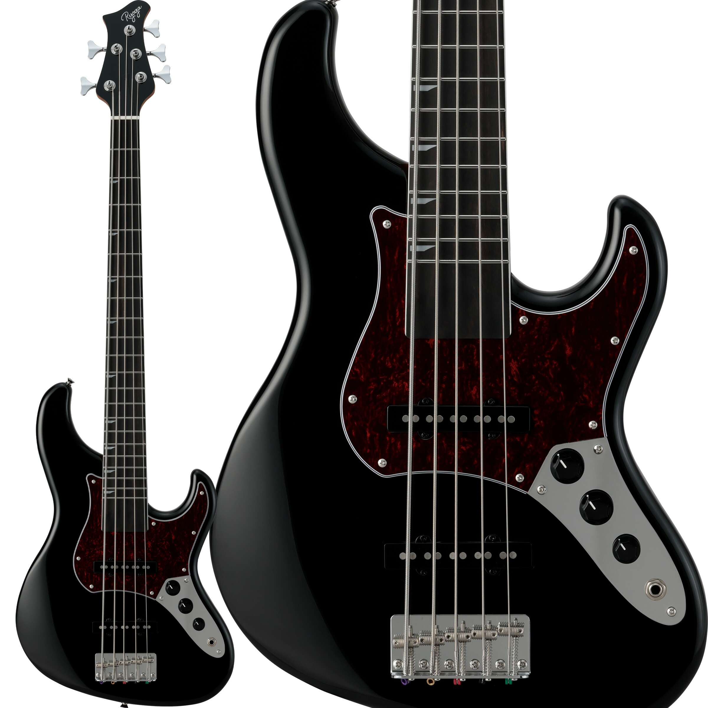 【楽天市場】【新価格でお得に】 Ryoga VAL-BASS5 BLK 5弦ベース パッシブ 北米産アルダーボディ ジャズベースタイプ ...