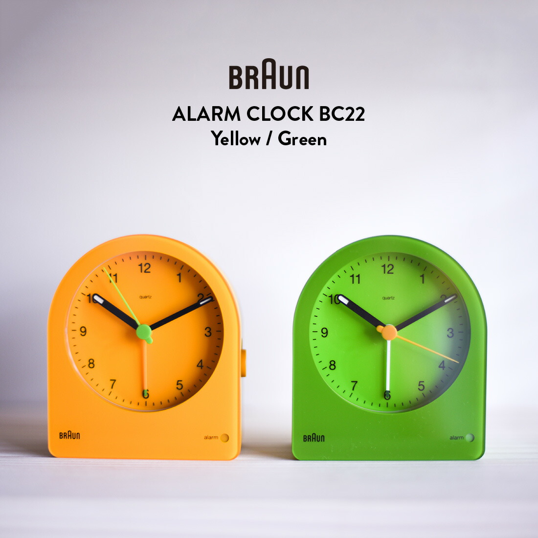 【楽天市場】BRAUN ブラウン ALARM CLOCK BC22 アラームクロック ディーター・ラムス アナログ 置き時計 BC22GN ...
