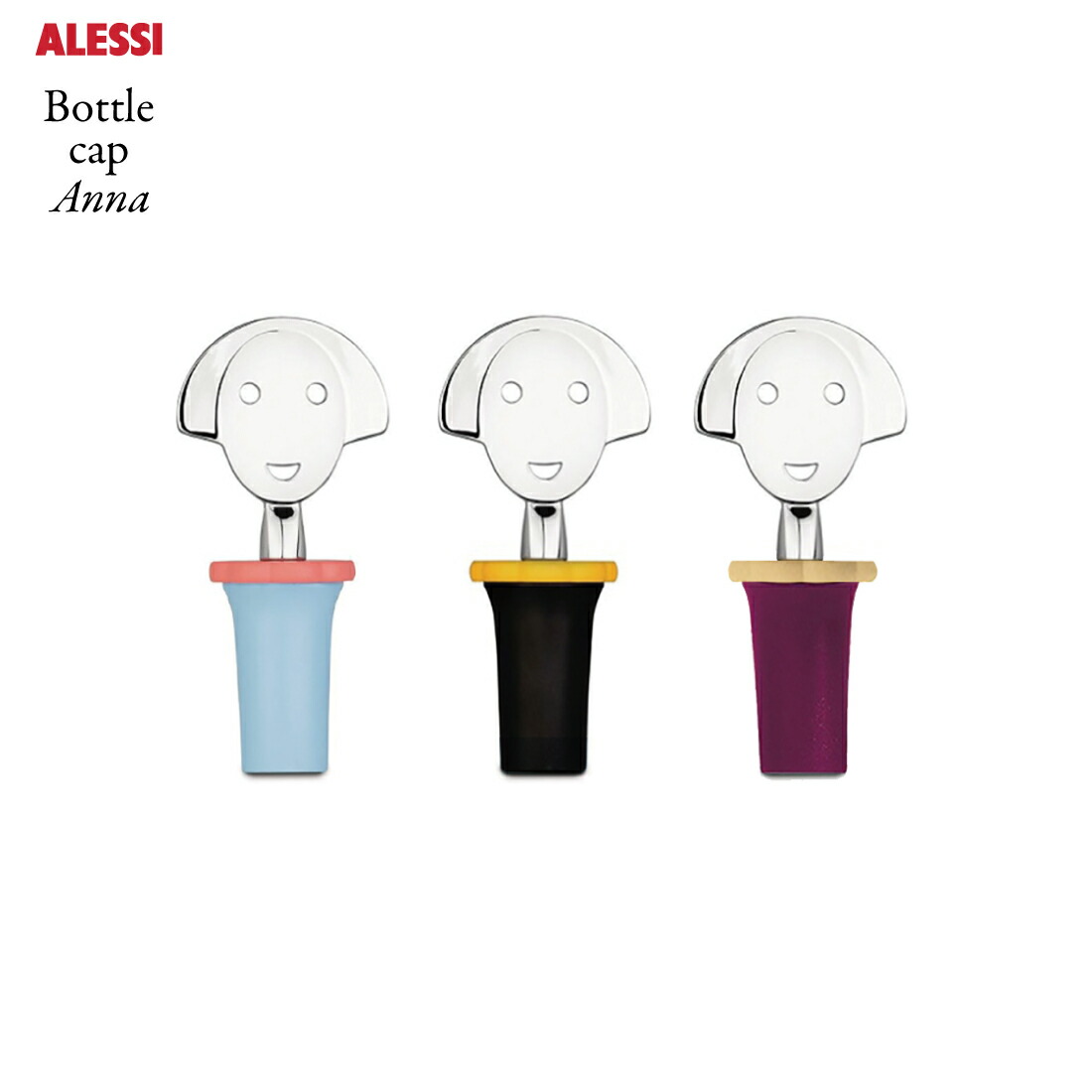 【楽天市場】【要エントリ全ポイントback抽選!】Alessi アレッシ Bottle cap Anna ボトルキャップ アンナ ボトル栓 ...