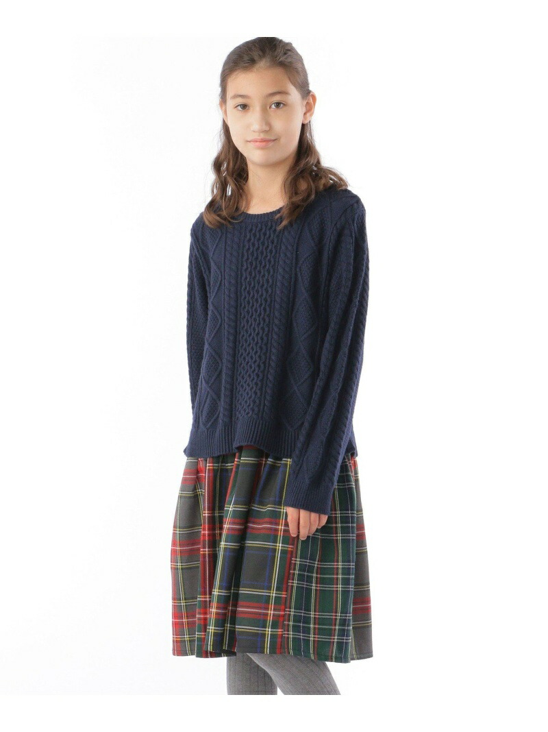 【楽天市場】【SALE／30%OFF】SHIPS KIDS:140~150cm / ＜洗濯機可能＞シルキーニット レイヤード ワンピース ...