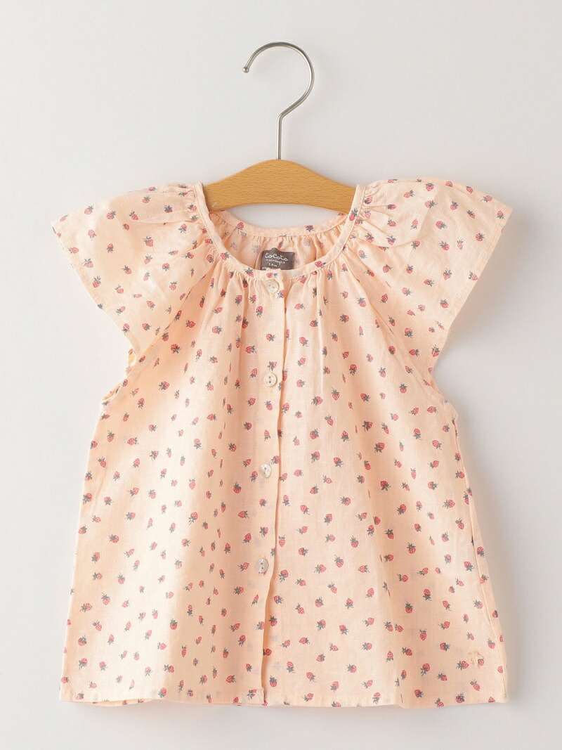 【楽天市場】【SALE／30%OFF】tocoto vintage:Strawberry print blouse(90~100cm ...