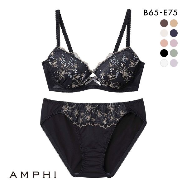 【楽天市場】アンフィ AMPHI ブラ＆ショーツセット まる胸メイク 小花レース ABCDE レディース 全10色 B65-M-E75-L：SHIROHATO（白鳩）