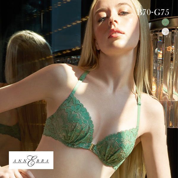 【楽天市場】アンブラ ANNEBRA Playful ブラジャー フロントホック モールドカップ バックデザイン 総レース 単品 レディース 全2色 B70-G75：SHIROHATO（白鳩）