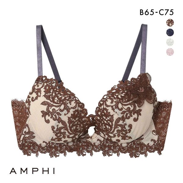 【楽天市場】アンフィ AMPHI グラマラス＆リッチな谷間をメイク グラマリッチブラ Glama-Rich 脇スッキリ BYJ689 3/4カップ 脇高 BC 単品 レディース 全4色 B65 ...