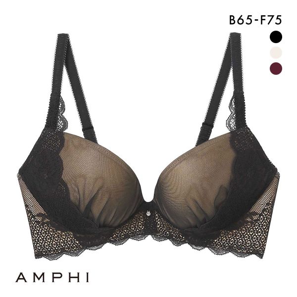 【楽天市場】アンフィ キュンっと盛りブラ ノンワイヤー ブラジャー 3/4カップ BCDEF AMPHI BYK306 レディース 全3色 B65-F75 下着：SHIROHATO（白鳩）