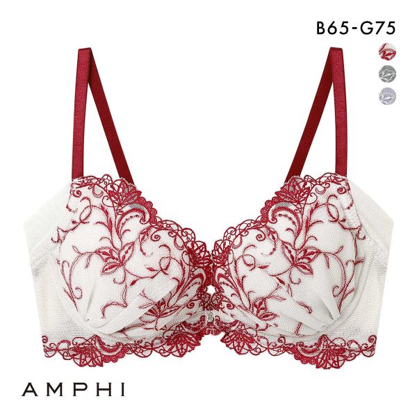 【楽天市場】アンフィ シュッとスタイルブラ ブラジャー 3/4カップ 脇高 大きいサイズ BCDEFG AMPHI BYK308 レディース 全3色 B65-G75：SHIROHATO（白鳩）