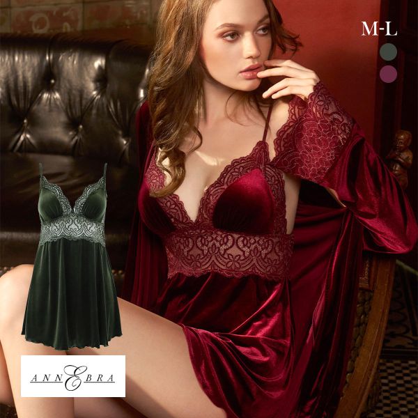 【楽天市場】【10%OFF・10/27 09:59まで】 アンブラ Mystic ベロア×レースベビードール＆ショーツ ANNEBRA レディース 全2色 M-L ev_sp_10 ...