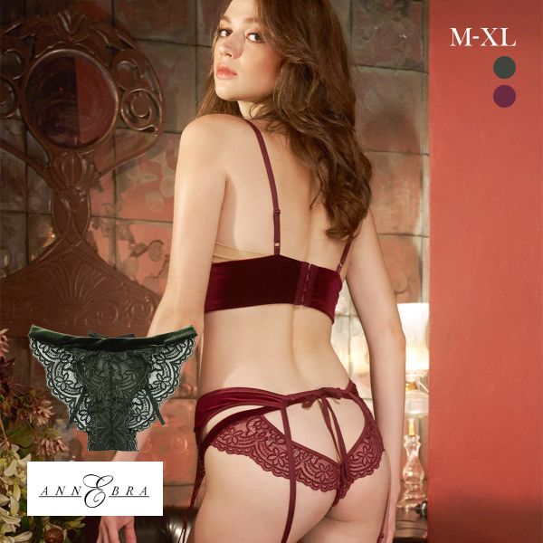 【楽天市場】【メール便(5)】 アンブラ Mystic ベロア×レース バックデザインショーツ ANNEBRA レディース 全2色 M-XL：SHIROHATO（白鳩）