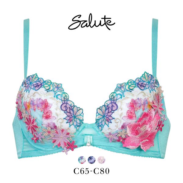 【楽天市場】20％OFF ワコール サルート 50グループ 50G リボンブラ ブラジャー C 谷間キープ Wacoal Salute BTJ750 25SS先行コア レディース 全3色 ...