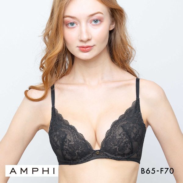 【楽天市場】アンフィ ソフトなつけごこち ブラジャー やわらか樹脂ワイヤー 脇高 大きいサイズ BCDEF BOG308 AMPHI レディース 全5色 B65-F70：SHIROHATO（白鳩）