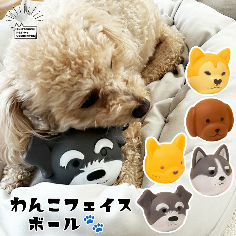 【楽天市場】犬用おもちゃ ボール とってこい わんこフェイスボール ペットグッズ 犬のおもちゃ 豆柴 黒柴 シュナウザー トイプー フレブル 可愛い 音が鳴る ペット用 オモチャ 超小型犬 ...
