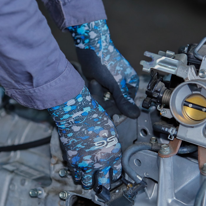 【楽天市場】★ネコポス配送専用★ TOWA SG-A025 ニトリル背抜き手袋 【ペイント/ブラック】【3双入】 吸盤効果でガッチリ掴む！薄手で手にフィットするニトリルゴムコーティング手袋です ...