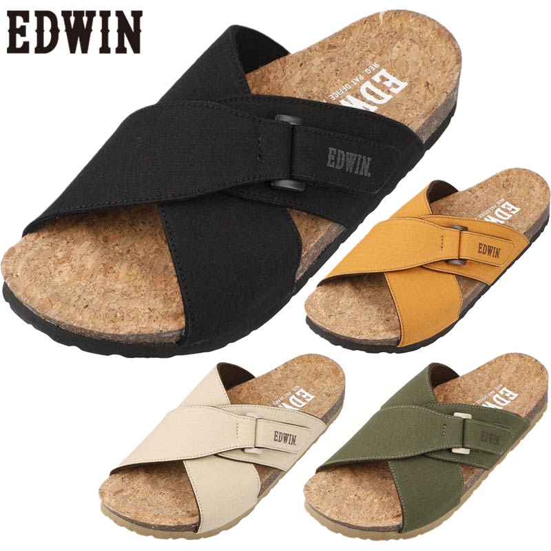 【楽天市場】エドウィン サンダル メンズ 靴 シューズ コンフォート ブラック 黒 イエロー ベージュ カーキ 黄色 EDWIN EW9302：子供靴専門店シューアイキッズ