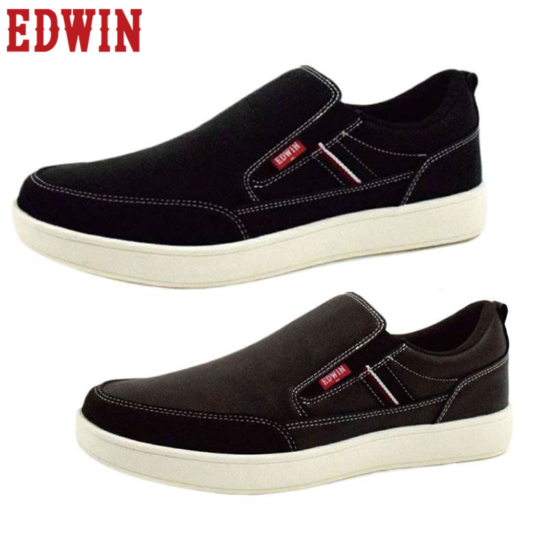 【楽天市場】エドウィン メンズ スニーカー 靴 シューズ 軽量 カジュアル スリッポン サイドゴア カップインソール シンプル ブラック 黒 ...