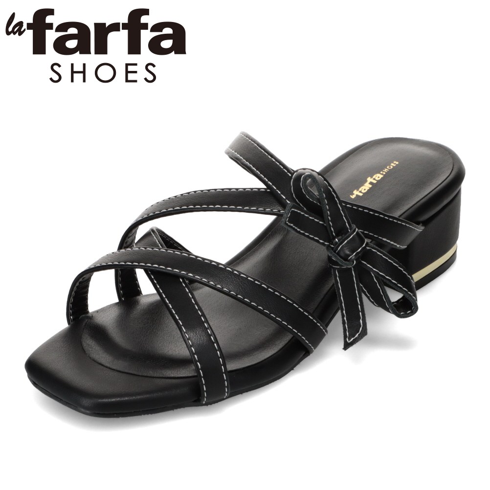【楽天市場】ラファーファ la farfa LF-860 レディース靴 靴 シューズ 4E サンダル ミュール ストラップ 美脚 リボン ...