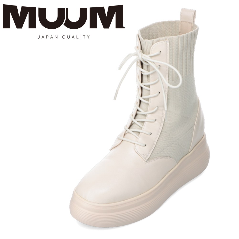 【楽天市場】ムーム MUUM MU1741 レディース靴 靴 シューズ 2E相当 ブーツ ショート ミドル丈 ミッドカット ニット ソックス ...