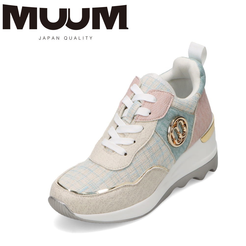 【楽天市場】【全品P5倍！21日～24日まで】ムーム MUUM MM2106 レディース靴 靴 シューズ 2E スニーカー ウエッジソール ...