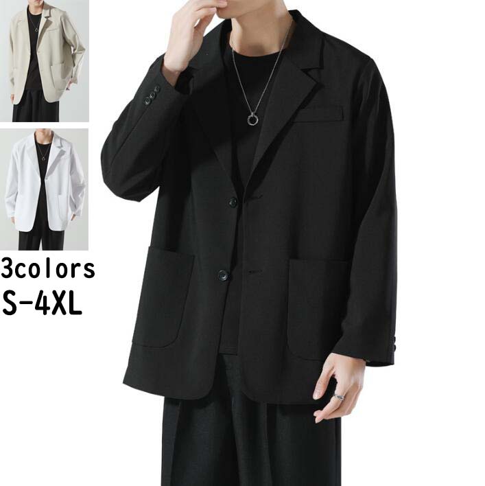 【楽天市場】【送料無料】テーラードジャケット 春秋 長袖 ゆったり スーツジャケット メンズコート ジャケット ビジネスコート 通勤コート メンズ トレンチコート テーラード おしゃれ ...