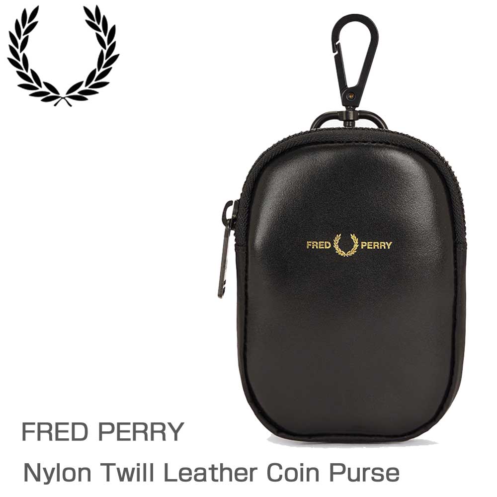 【楽天市場】FRED PERRY フレッドペリー Nylon Twill Leather Coin Purse L7263774（BLACK ...