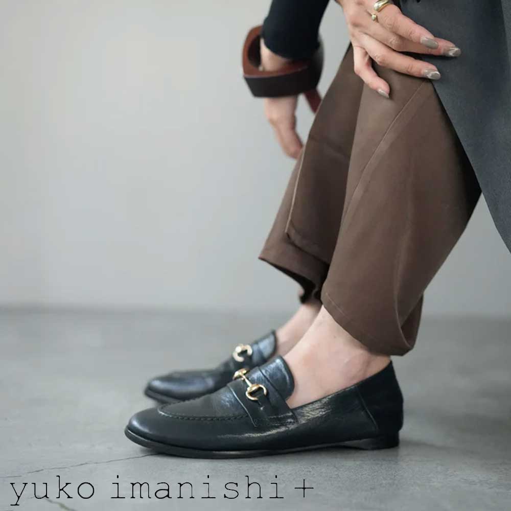 【楽天市場】ユーコ イマニシ yuko imanishi + 791043 SACHI ブラック 甲深 ビットローファー フラット スリッポンシューズ 展開サイズ 23.5cm 24cm 24 ...