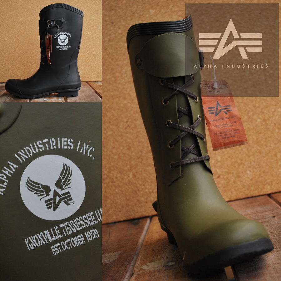 【楽天市場】Alpha Industries アルファ インダストリーズ レインブーツ 長靴 メンズ AF_R4000【Y_KO】【SHA ...