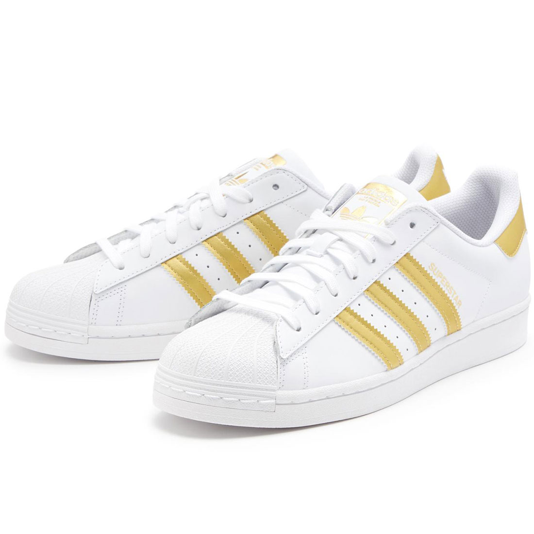 【楽天市場】アディダス スーパースター adidas SUPERSTAR フットウェアホワイト/ゴールド GX4987：シューズナッツ