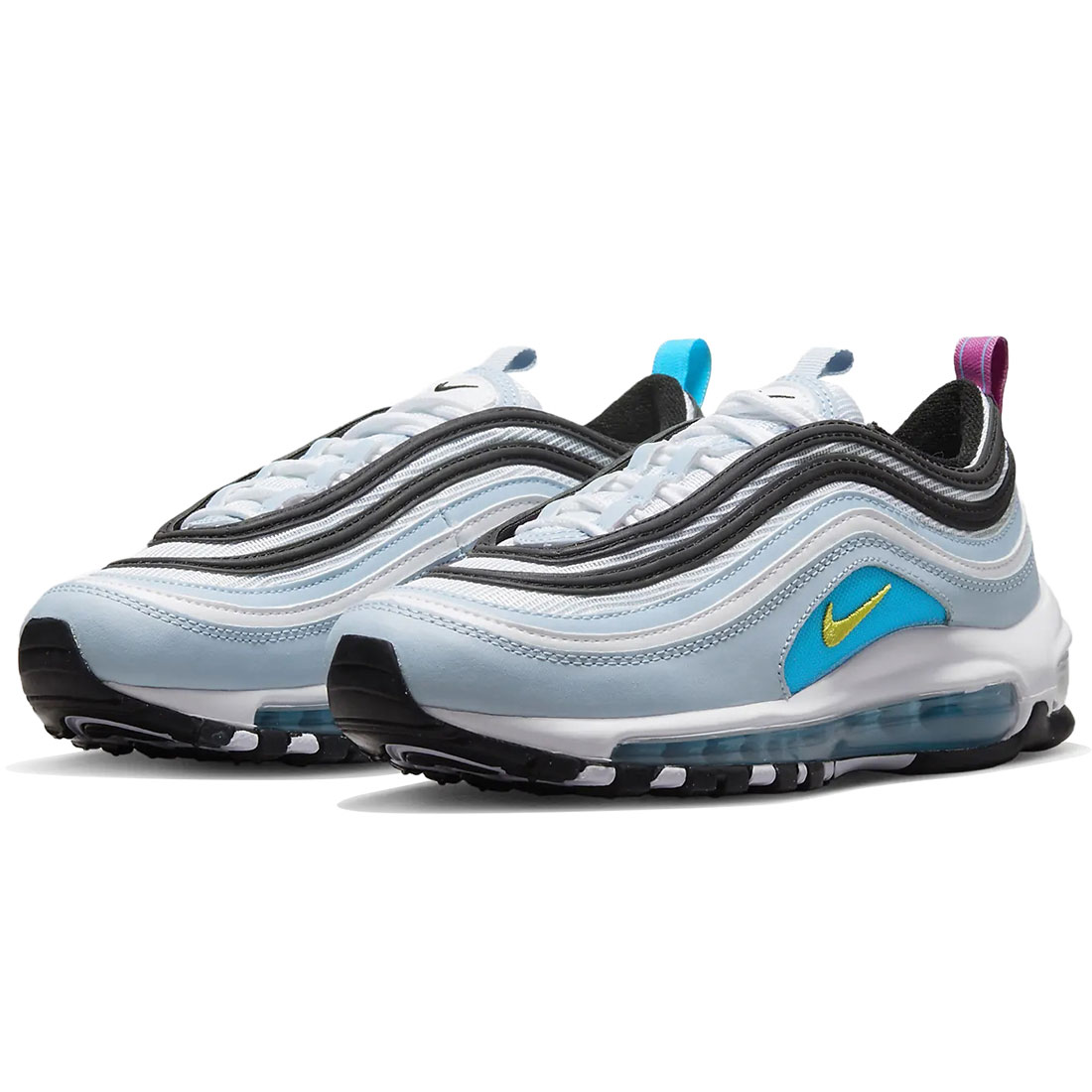 【楽天市場】ナイキ エア マックス 97 NIKE J AIR MAX 97 ブルーウィスパー/ホワイト/オプティイエロー 921522 ...