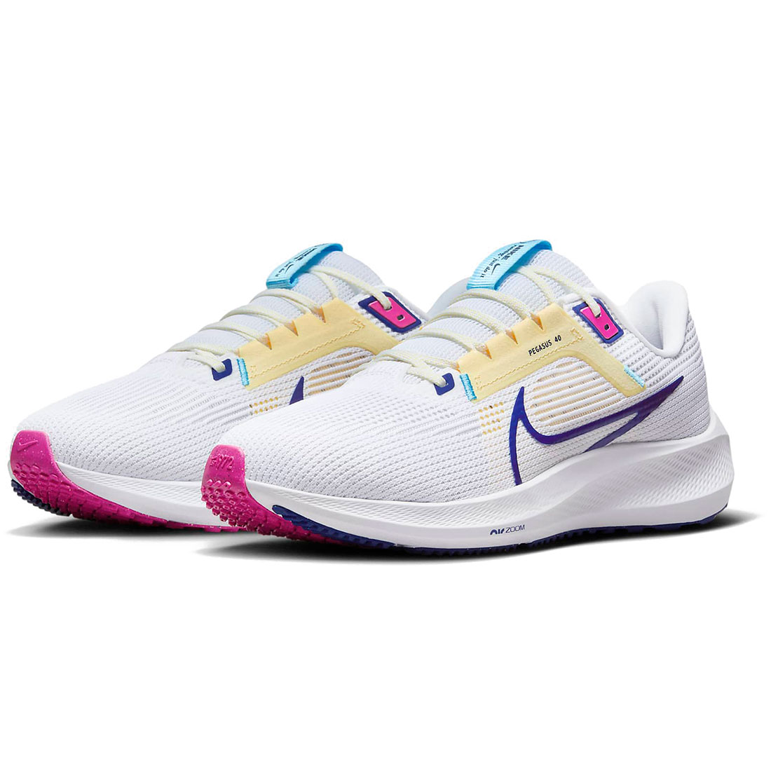 【楽天市場】ナイキ ペガサス 40 NIKE Pegasus 40 ホワイト/フォトンダスト/フィアスピンク/ディープロイヤルブルー ...