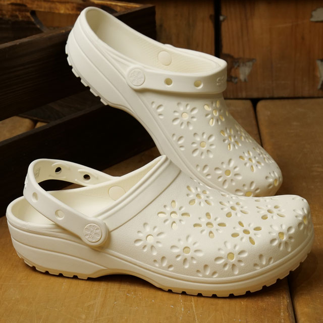 【楽天市場】クロックス crocs サンダル クラシック フローラル カットアウト クロッグ [210927-0WV SS25 ...