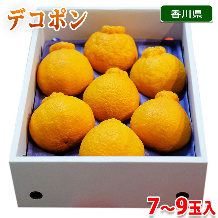 【楽天市場】【送料無料】 香川県産 デコポン 秀品 7～9玉入り 約3kg （化粧箱） 国産 みかん ギフト：生鮮食品直送便