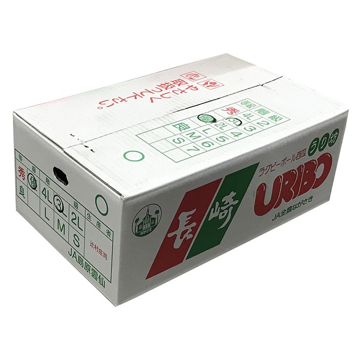 【楽天市場】【送料無料】 長崎県産すいか URIBO （うり坊） 5～6玉入り （箱）：生鮮食品直送便