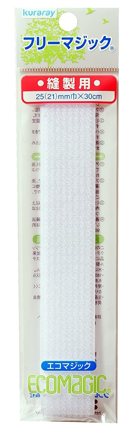 【楽天市場】クラレファスニング 縫製取付 エコフリーマジックテープ 30RF 縦300mm 横25mm 白：ショウマーケット