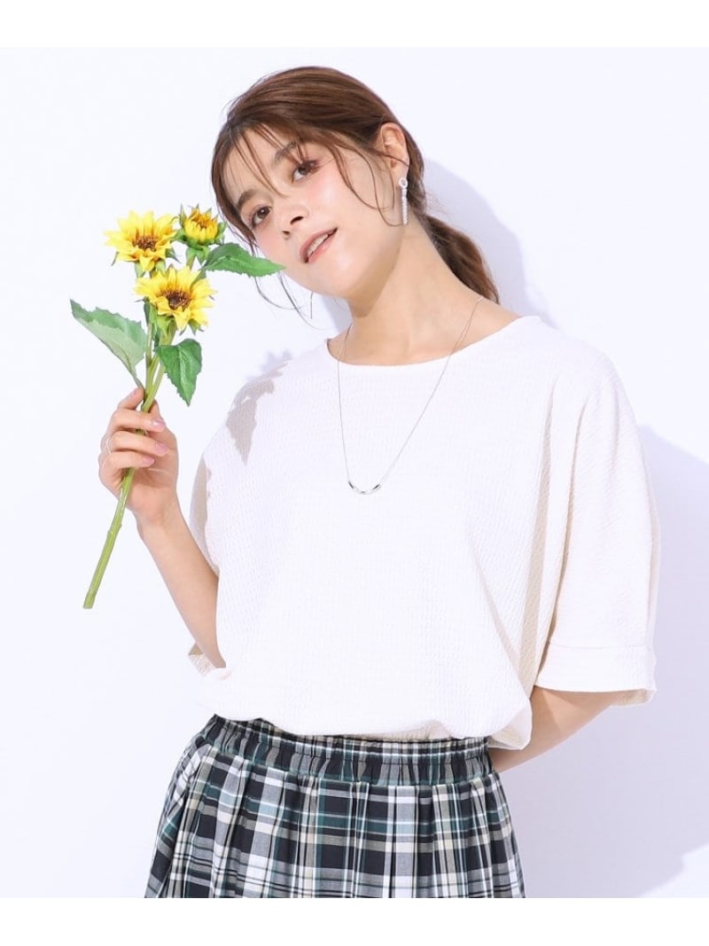 【楽天市場】【涼やかリラクシー】アウトで決まる 5分袖ドルマントップス SHOO・LA・RUE シューラルー トップス カットソー・Tシャツ イエロー ホワイト ブルー オレンジ ブラック ...