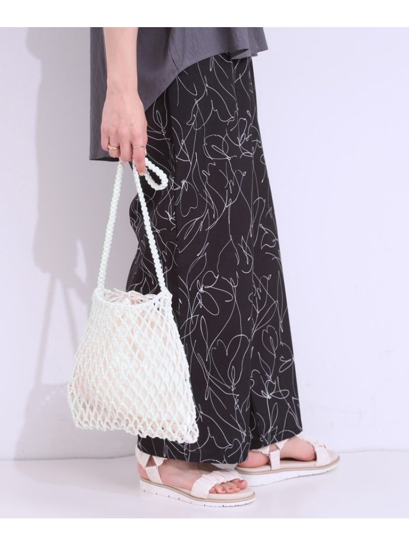 【楽天市場】マクラメショルダーバッグ SHOO・LA・RUE シューラルー バッグ ショルダーバッグ ブラウン ネイビー ホワイト ...