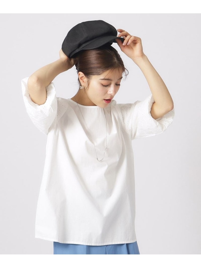 【楽天市場】【体型カバー/5分袖】刺繍レース パフ袖ブラウス SHOO・LA・RUE シューラルー トップス シャツ・ブラウス ブラック イエロー ホワイト[Rakuten Fashion ...