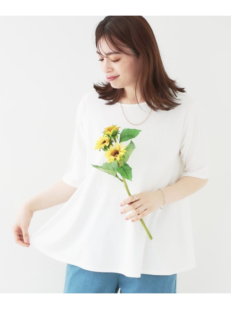 【楽天市場】【SALE／10%OFF】【ひんやり/UV】インせず着られる とろみペプラム5分袖トップス SHOO・LA・RUE シューラルー トップス カットソー・Tシャツ ブラック ベージュ ...