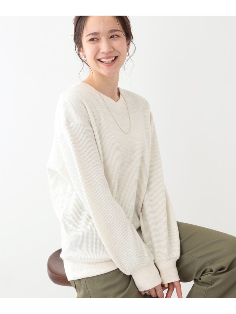 【楽天市場】【SALE／5%OFF】【洗える/S-LL/前後2WAY】きらっと光るラメが目を惹く ワッフルトップス SHOO・LA・RUE シューラルー トップス カットソー・Tシャツ ...