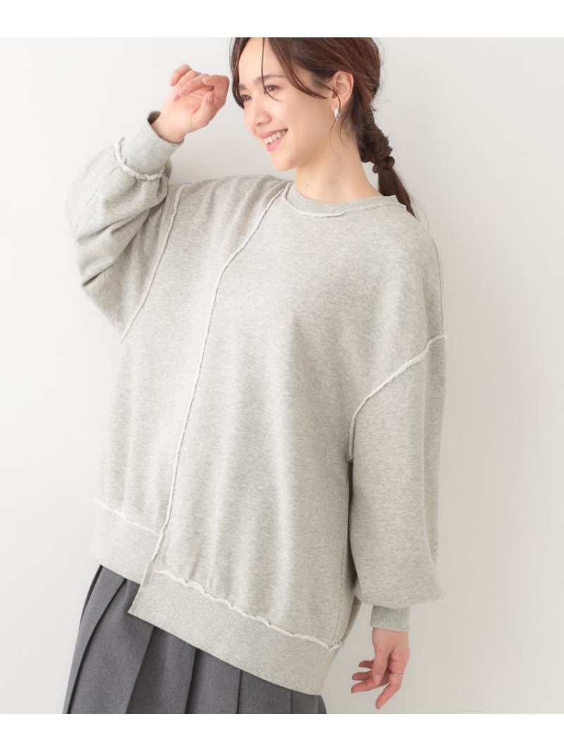 【楽天市場】【リメイク風】つぎはぎ切替デザインスウェット SHOO・LA・RUE シューラルー トップス スウェット・トレーナー ブラック ...