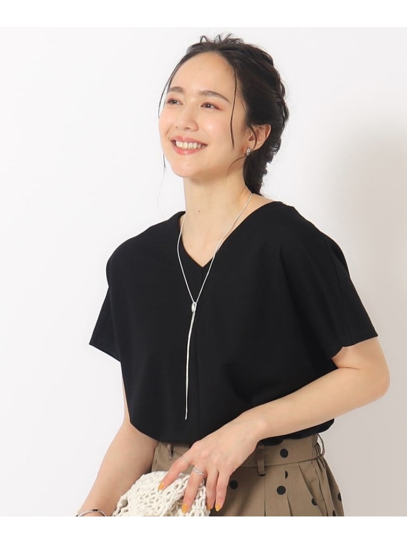 【楽天市場】さらっとゆったり カノコVネックトップス SHOO・LA・RUE シューラルー トップス カットソー・Tシャツ グリーン イエロー ベージュ ブラック[Rakuten ...