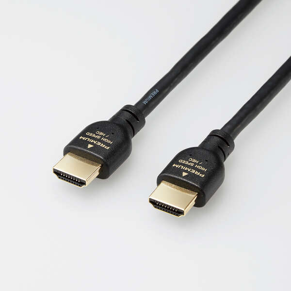 【楽天市場】エレコム 4K2K(60P)に対応 DH-HDPS14E10BK PREMIUM HDMIケーブル(スタンダード) 1.0m Premium HDMI cable規格認証済ケーブル ...