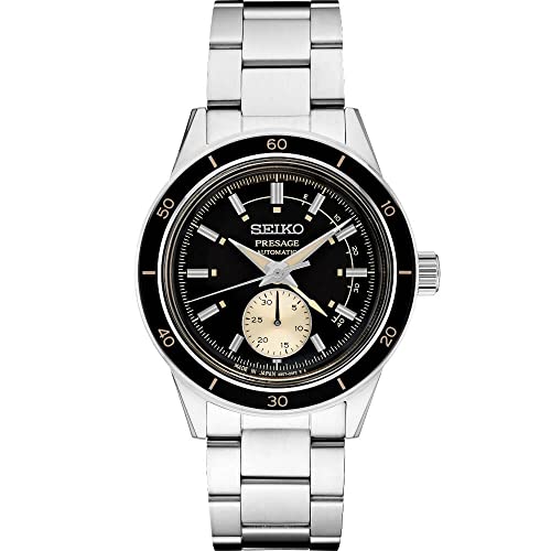 【楽天市場】腕時計 セイコー メンズ SEIKO Men's Black Dial Silver Stainless Steel Band ...