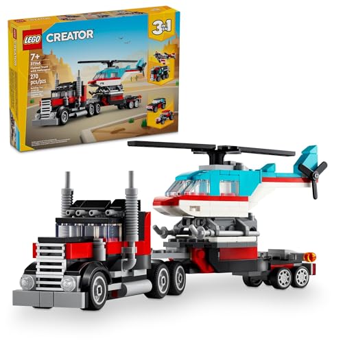 【楽天市場】レゴ LEGO Creator 3 in 1 Flatbed Truck with Helicopter Toy ...