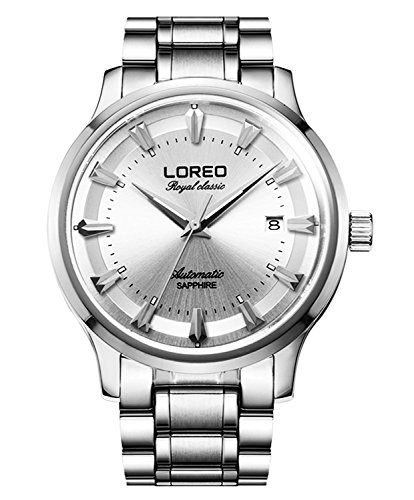 【楽天市場】腕時計 ロレオ メンズ LO6107f LOREO Mens Automatic Sapphire Glass Silver ...