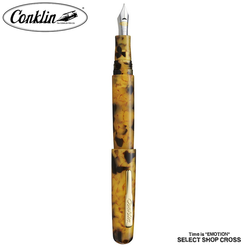 【楽天市場】コンクリン CONKLIN オールアメリカン All American トートイスシェル 万年筆 FP F 1410123 正規品 ...