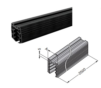 【楽天市場】パッキン材 笠木取付専用 【205134-050-32】旧品番:19-5060-031-00 色: ブラック スガツネ工業 ...
