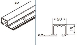 【楽天市場】上レール 【53-3341-250】 掘込用長さ: 2500mm 仕上: アルマイト処理 スガツネ工業 LAMP ランプ ※代引き ...